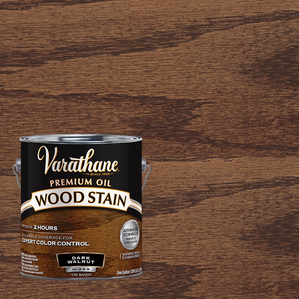 2-Pack of 1 Gal Rust-Oleum 211686 Dark Walnut Varathane Oil-Based ...