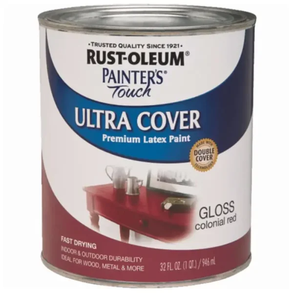 Qt Rust‐Oleum Brands 1964504 Colonial Red Ultra Cover 2X Premium Latex ...