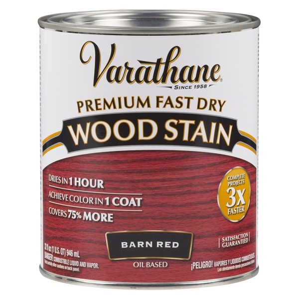 Qt Rust‐Oleum 307414 Barn Red Varathane Premium Fast Dry Wood Stain ...