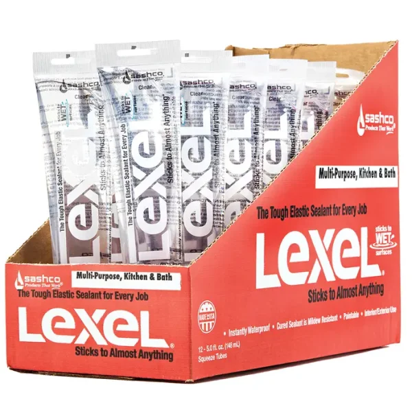 5.5 Oz Sashco 13013 Clear Lexel Synthetic Rubber Sealant - Advanced ...