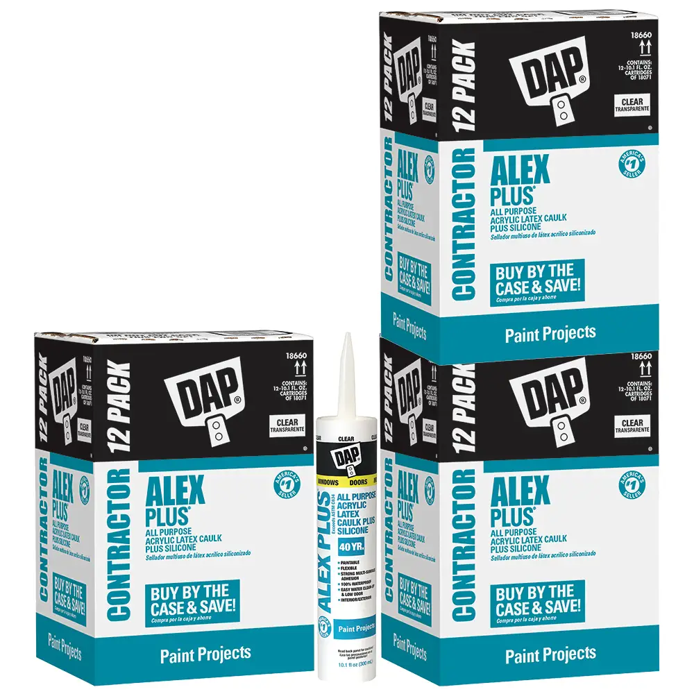 36-Pack of 10.1 Oz Dap 18071 Clear Alex Plus All Purpose Acrylic Latex ...