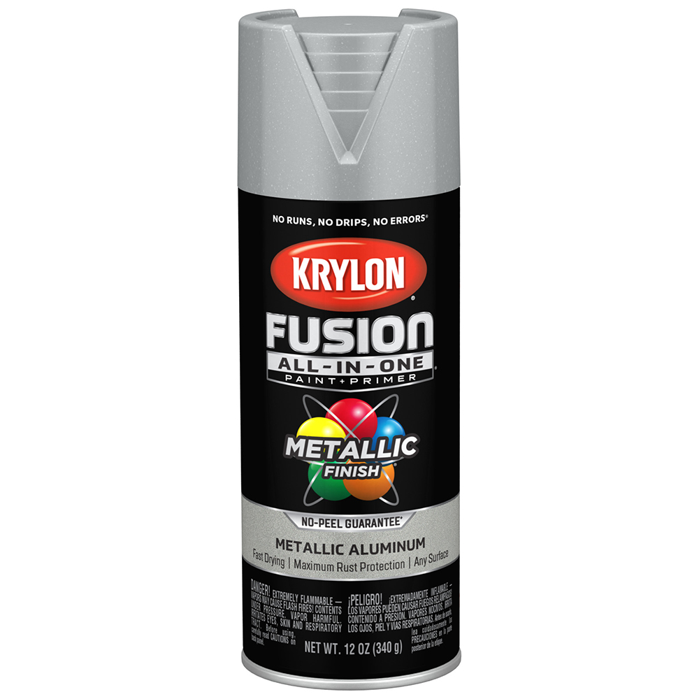 12 Oz Krylon K02766007 Aluminum Fusion All-In-One Paint & Primer Spray ...
